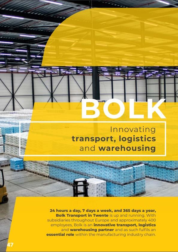 "Innovation in transport, logistics and warehousing" - Bolk Transport